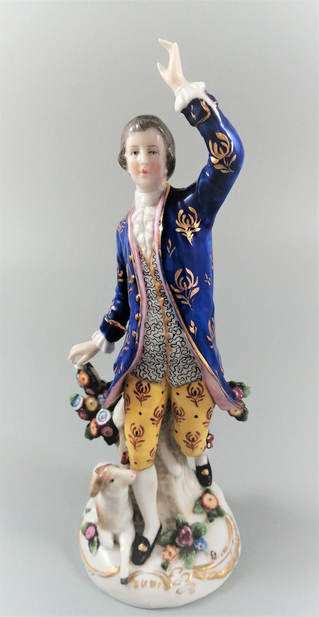 Antique Samson Porcelain Figurine, With Gold Anchor Pseudo-marked to ...