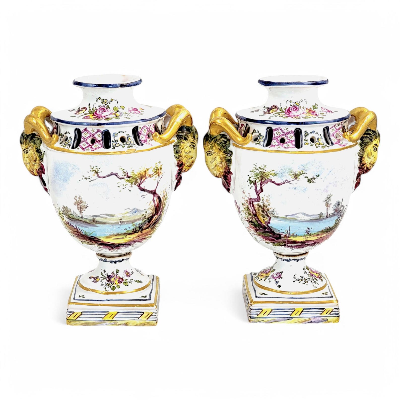 Rare Veuve Perrin Faience Urns: 18th Century French Pastoral Decor - Etsy