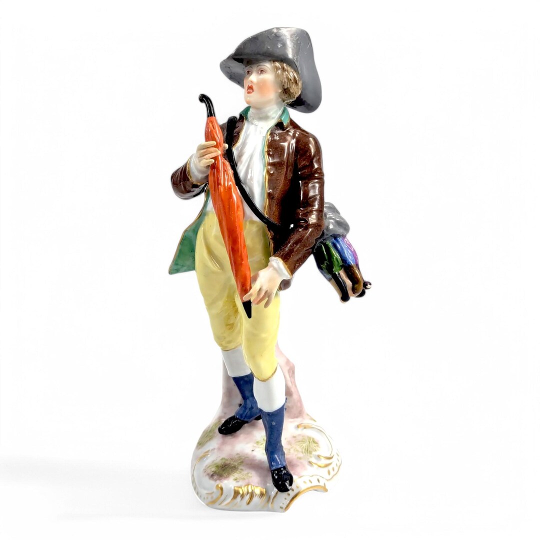 Samson Porcelain Antique Figurine, "umbrella Seller," After Ludwigsburg ...