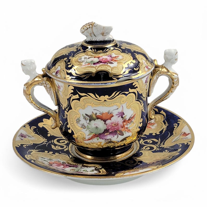 Regency Coalport Pembroke Chocolate Cup & Saucer, John Rose, 1810 ...