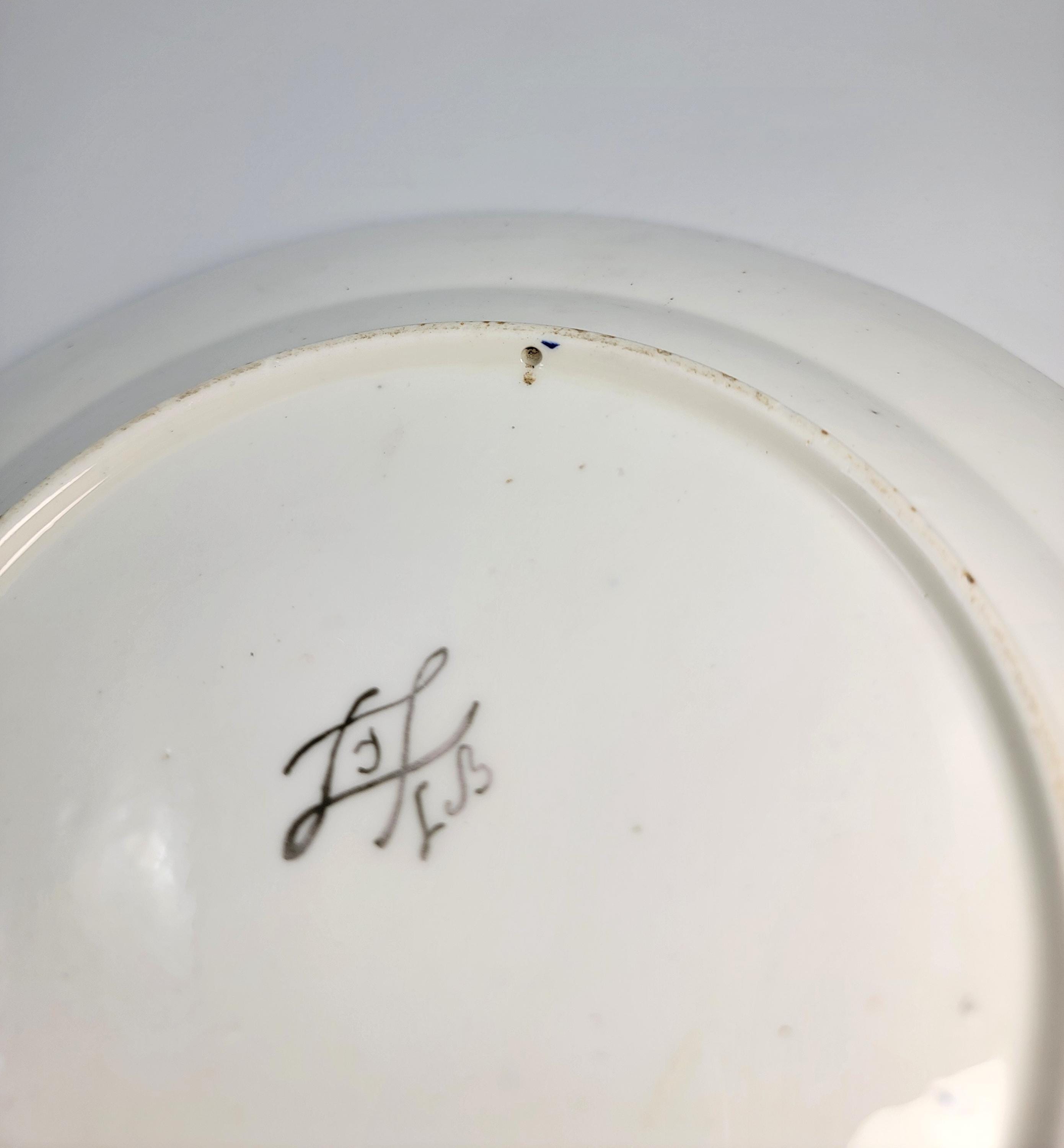 Sèvres Porcelain Plate With Flowers, France, C. 1785, Hand Painted ...