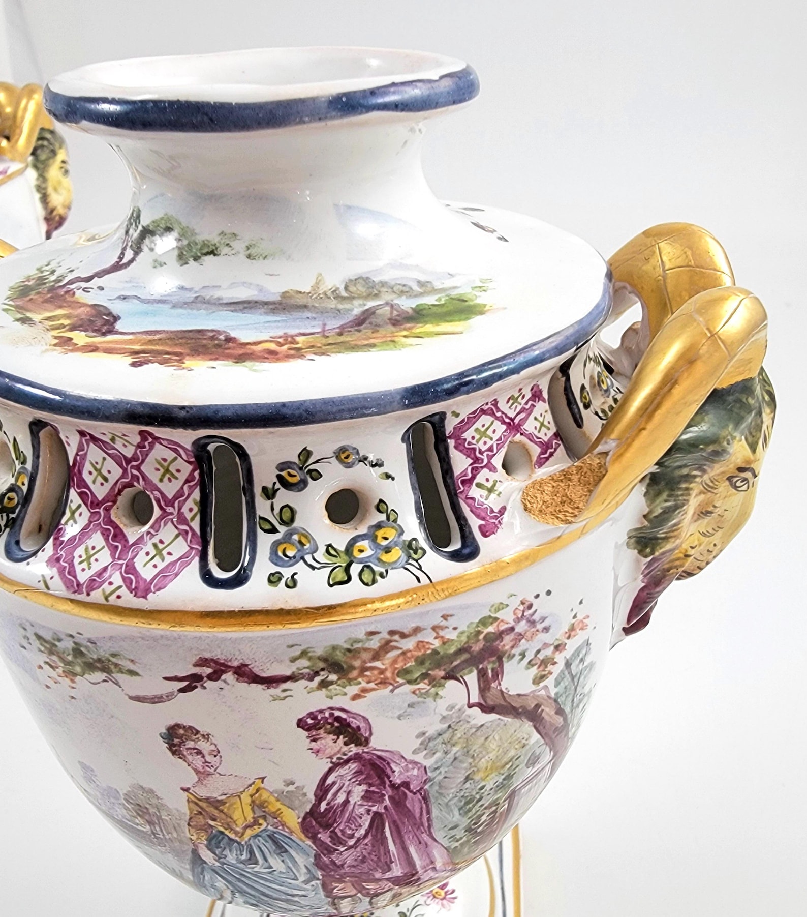 Rare Veuve Perrin Faience Urns: 18th Century French Pastoral Decor - Etsy