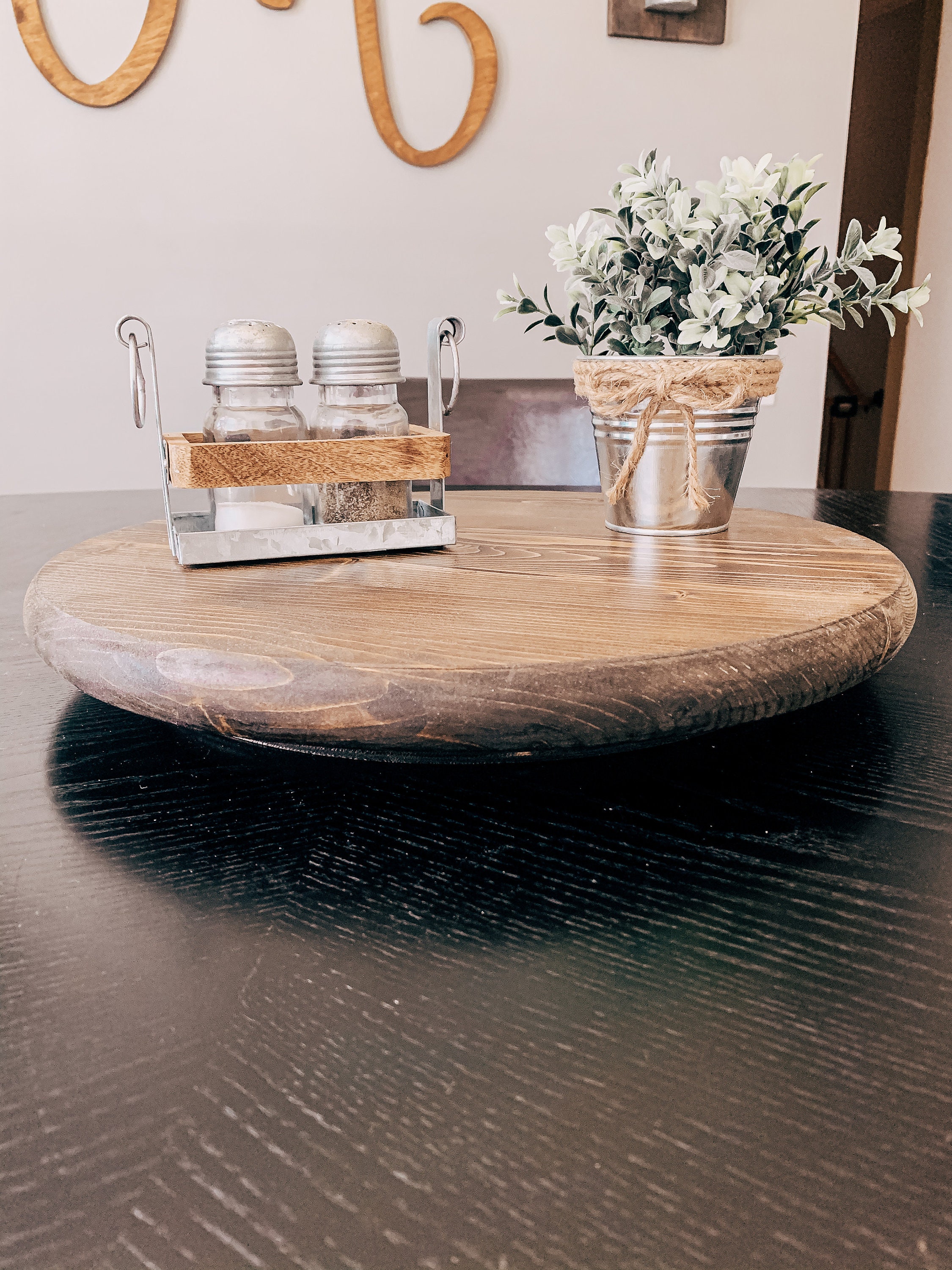 Wooden Lazy Susan Turntable 15 Inch&18 Inch Kitchen Home Decor ...