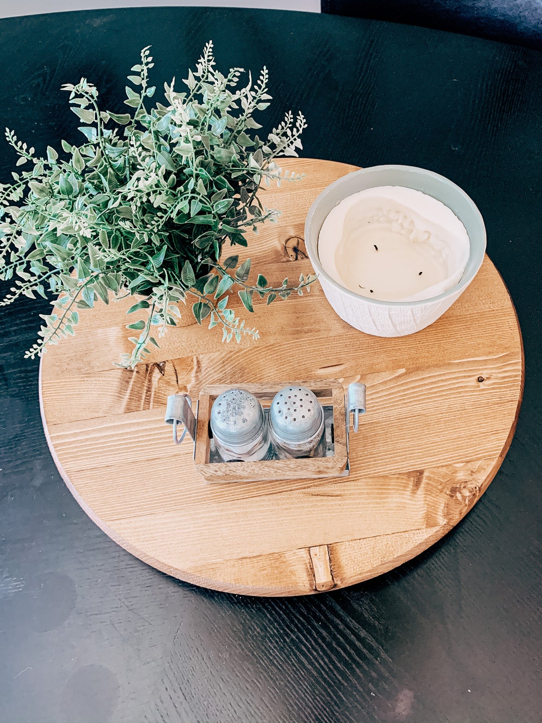 Wooden Lazy Susan Turntable 15 Inch&18 Inch Kitchen Home Decor ...