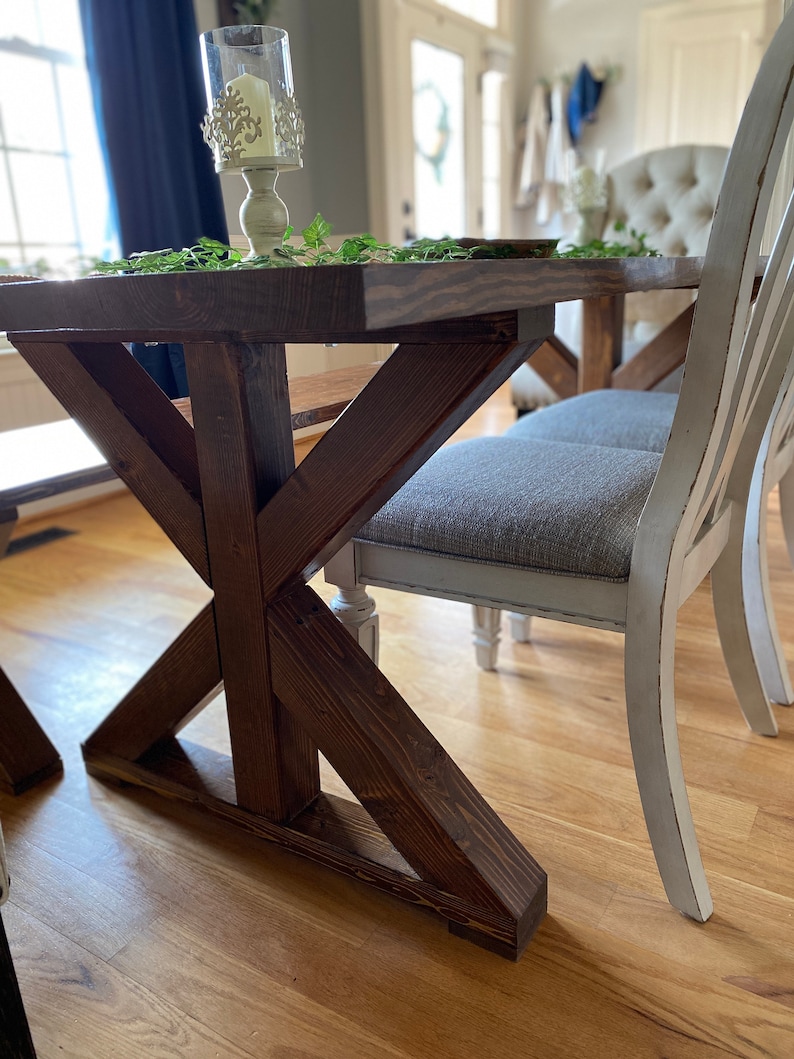 Farmhouse Dining Table. Custom Handmade Farmhouse Furniture. | Etsy