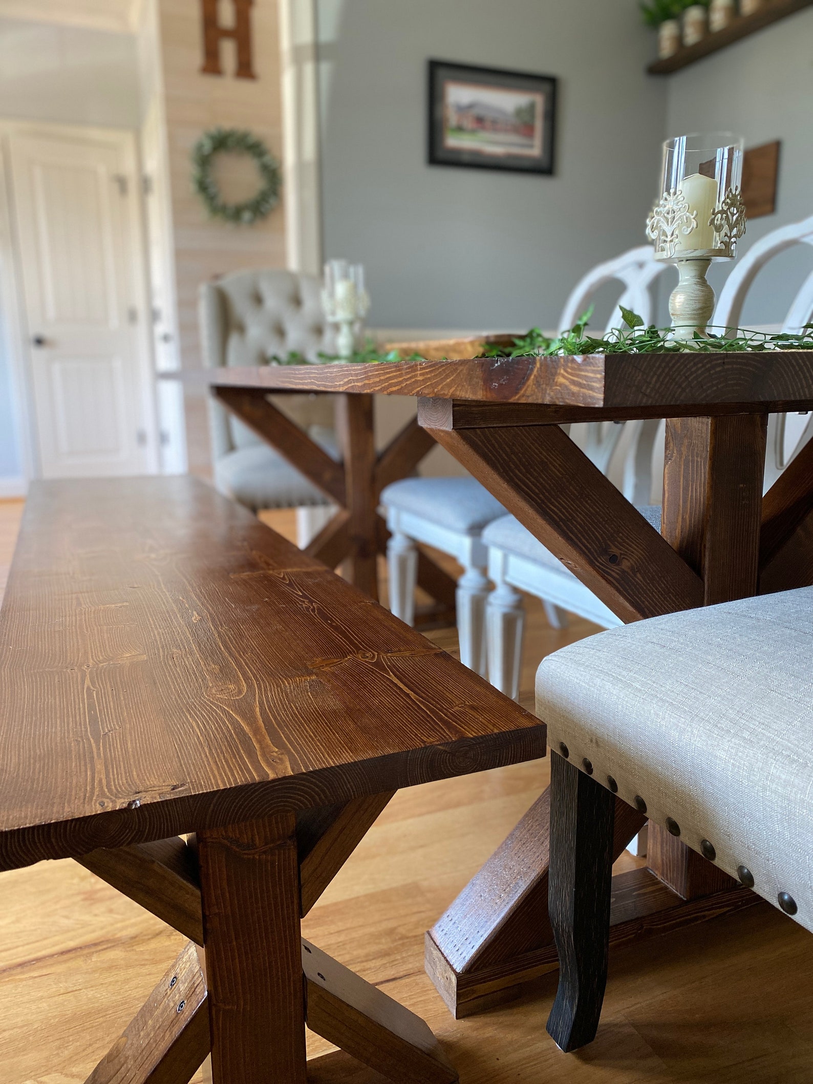 Farmhouse Dining Table. Custom Handmade Farmhouse Furniture. | Etsy