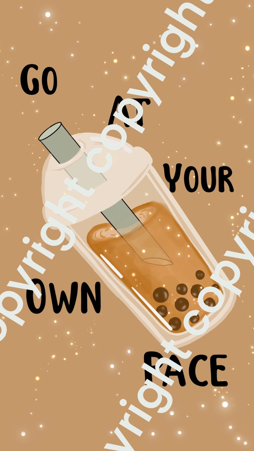 Starry Boba Tea Print and Device Wallpapers. - Etsy