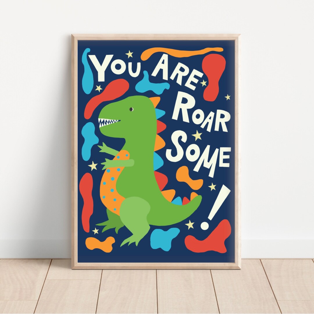 Dinosaur T Rex Growth Mindset Print for Nursery/bedroom/playroom - Etsy