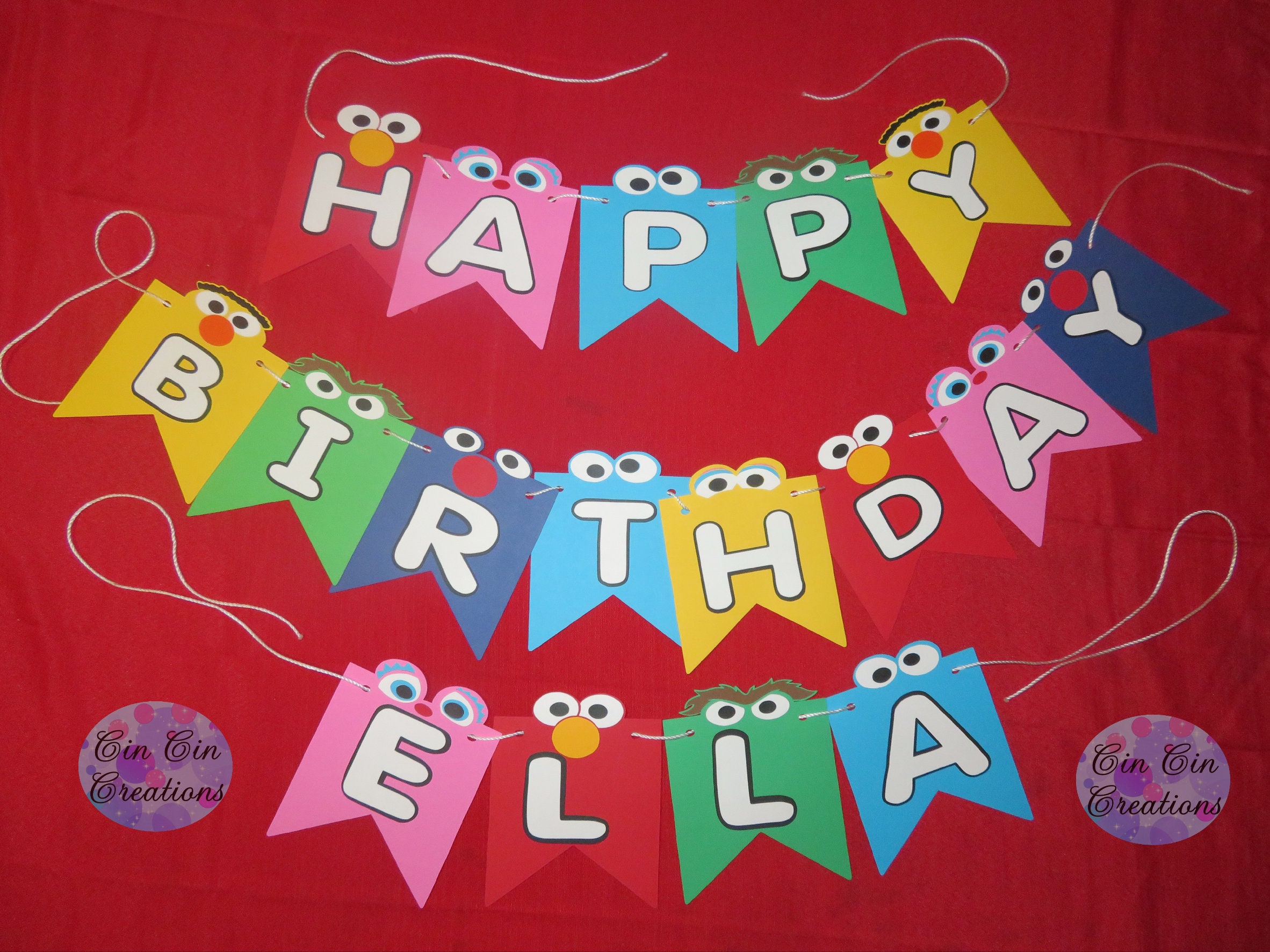 Happy Birthday Banner / Cardstock Banner/ Birthday Party/colorful ...