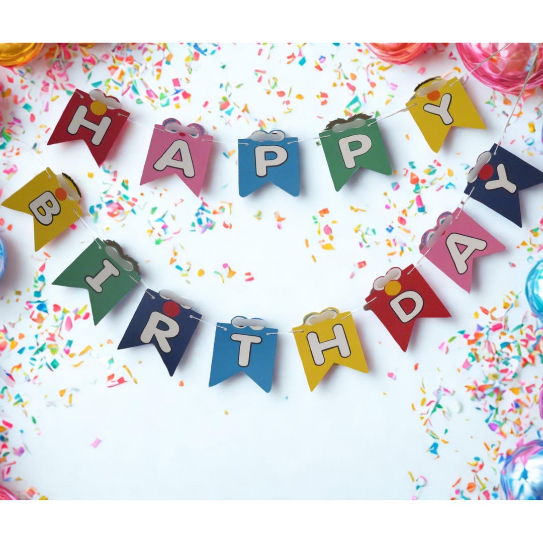 Happy Birthday Custom Banner/cardstock Banner/birthday Banner/colorful ...