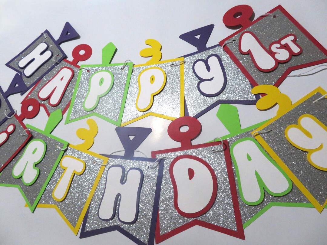 Happy Birthday Banner Custom/cardstock Banner/birthday Sign/colorful ...