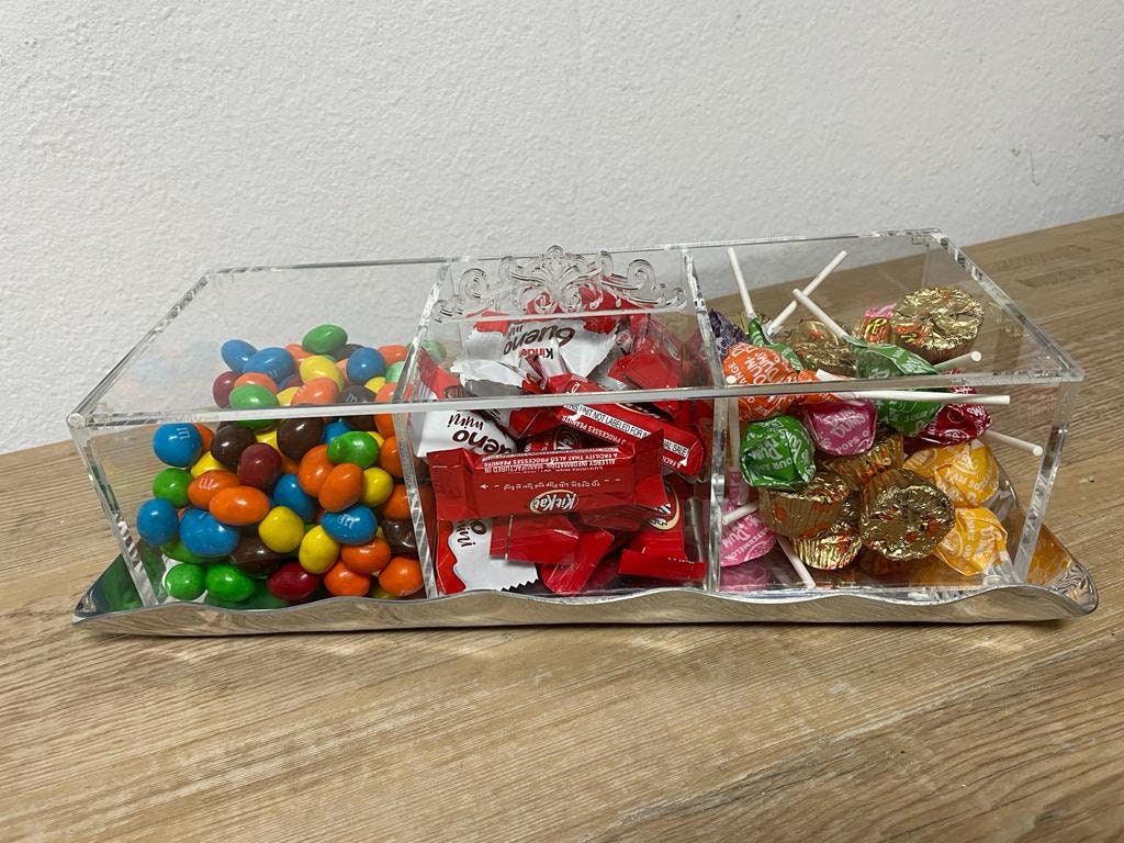 Acrylic Condiments Organizer Cover With Hand Hammered Aluminum | Etsy