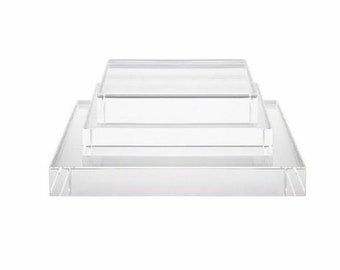 X1 Micro Mineral Display Base Stand Acrylic Square Flat 20mm X 20mm 3mm ...