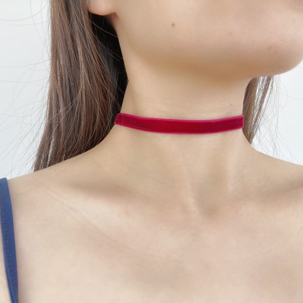 Red Velvet Choker - Etsy