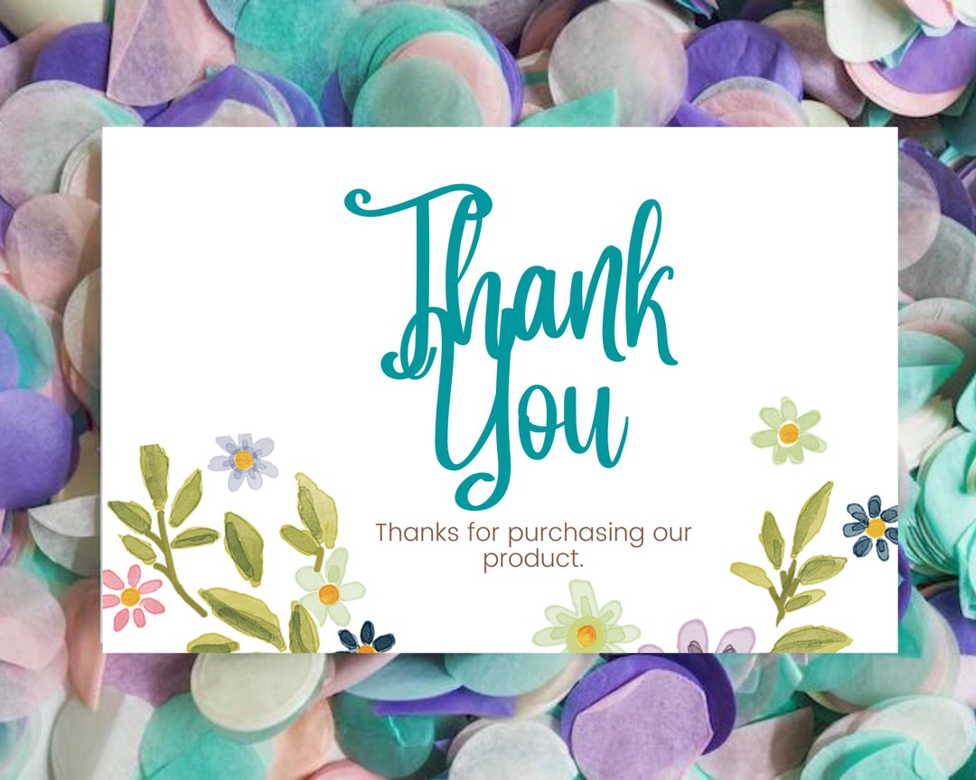 Editable Thank You Card, Greeting Card, Thoughtful Card, Note Card ...