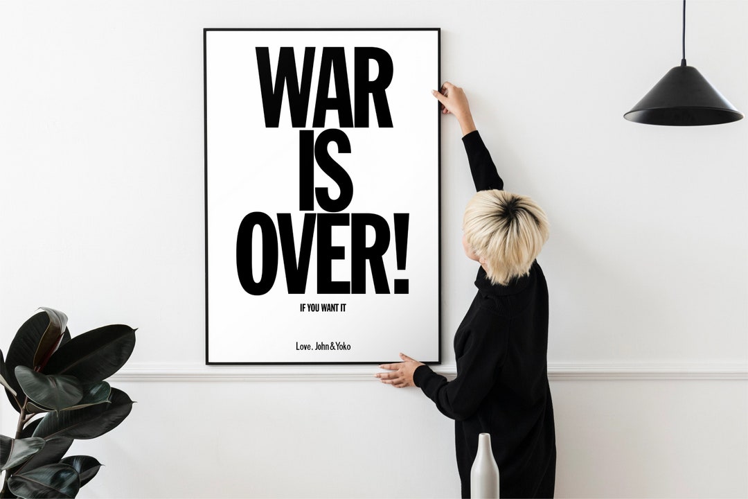 WAR IS OVER Poster | the Beatles Wall Art | John & Yoko Song Art | John ...