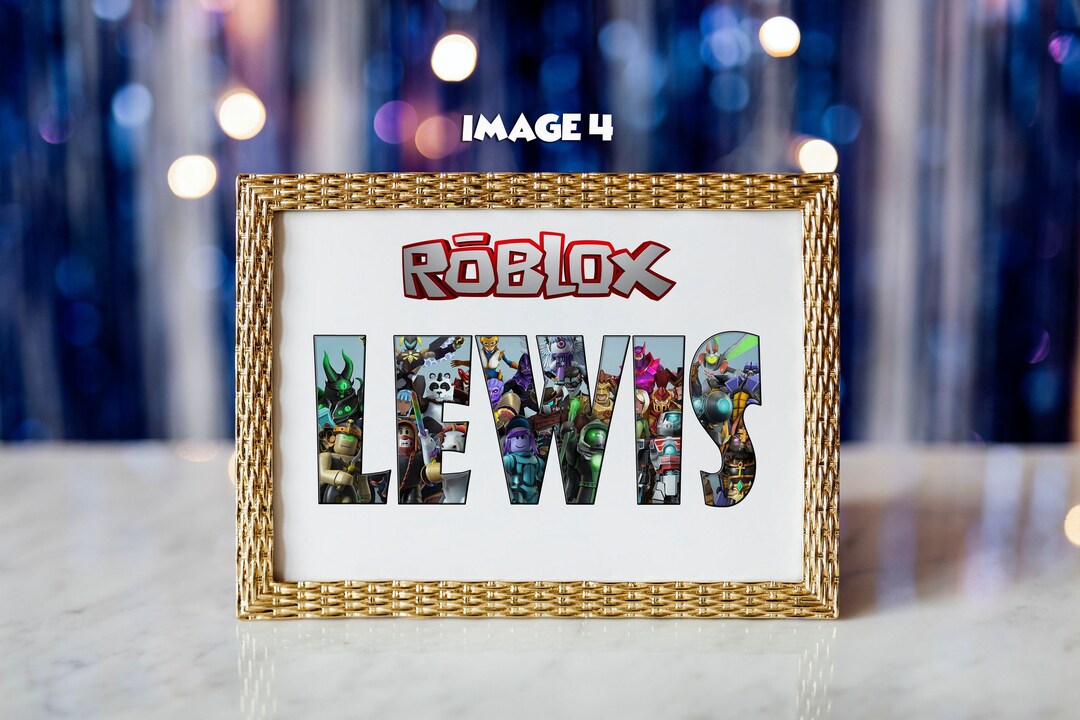 Custom Roblox Personalised Name Wall Art Print/framed for Kids' Room ...