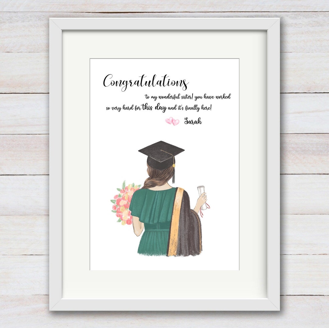 Personalised Graduation Print, Graduation Gift Ideas, Gift for ...