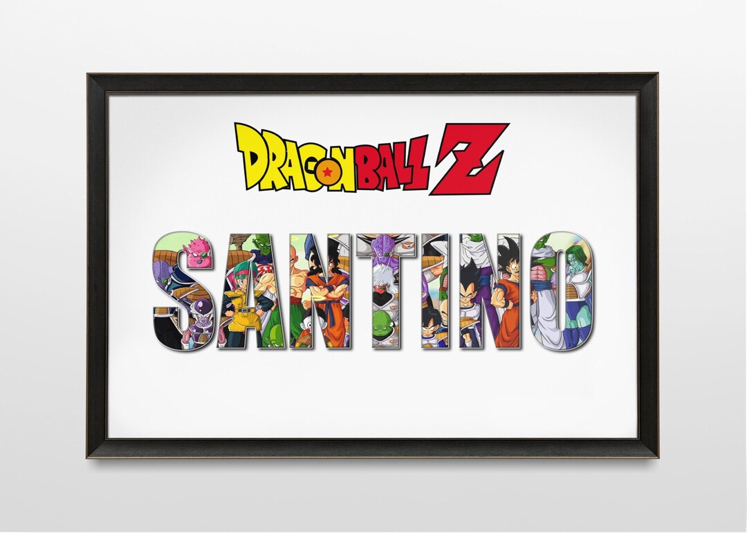 Personalised Dragon Ball Z Name Art - Unique Gift for Birthday ...