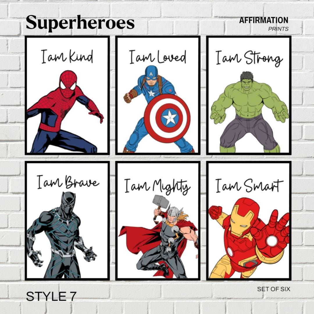 I AM Affirmations Digital Posters, Positive Motivational Message Wall ...