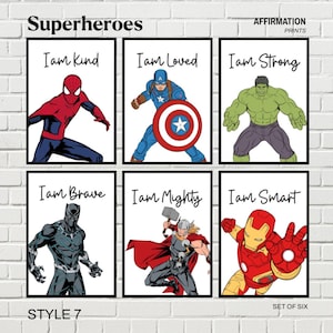 I AM Affirmations Digital Posters, Positive Motivational Message Wall ...