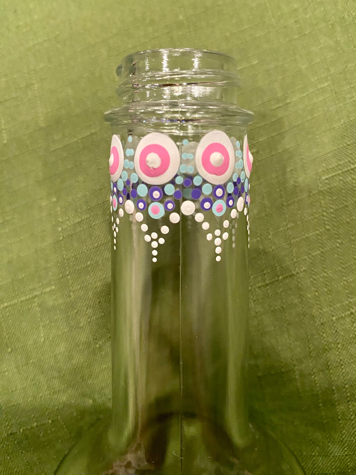 Mandala Spring Flowers Bottle - Etsy