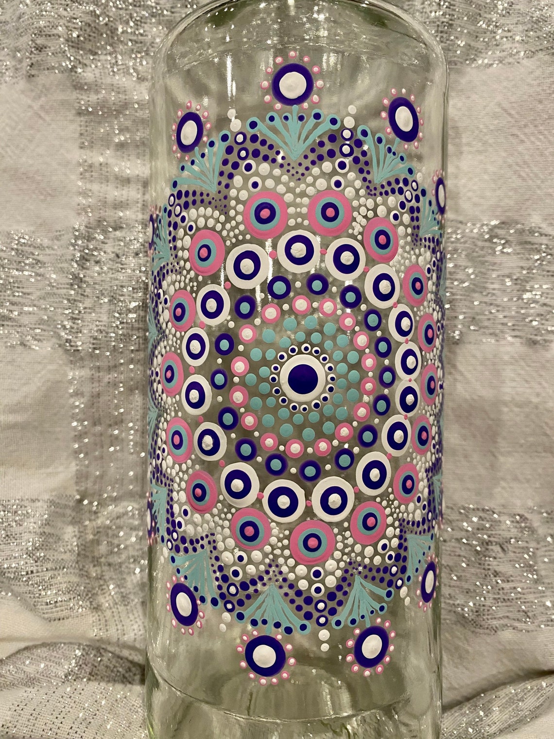 Mandala Spring Flowers Bottle - Etsy