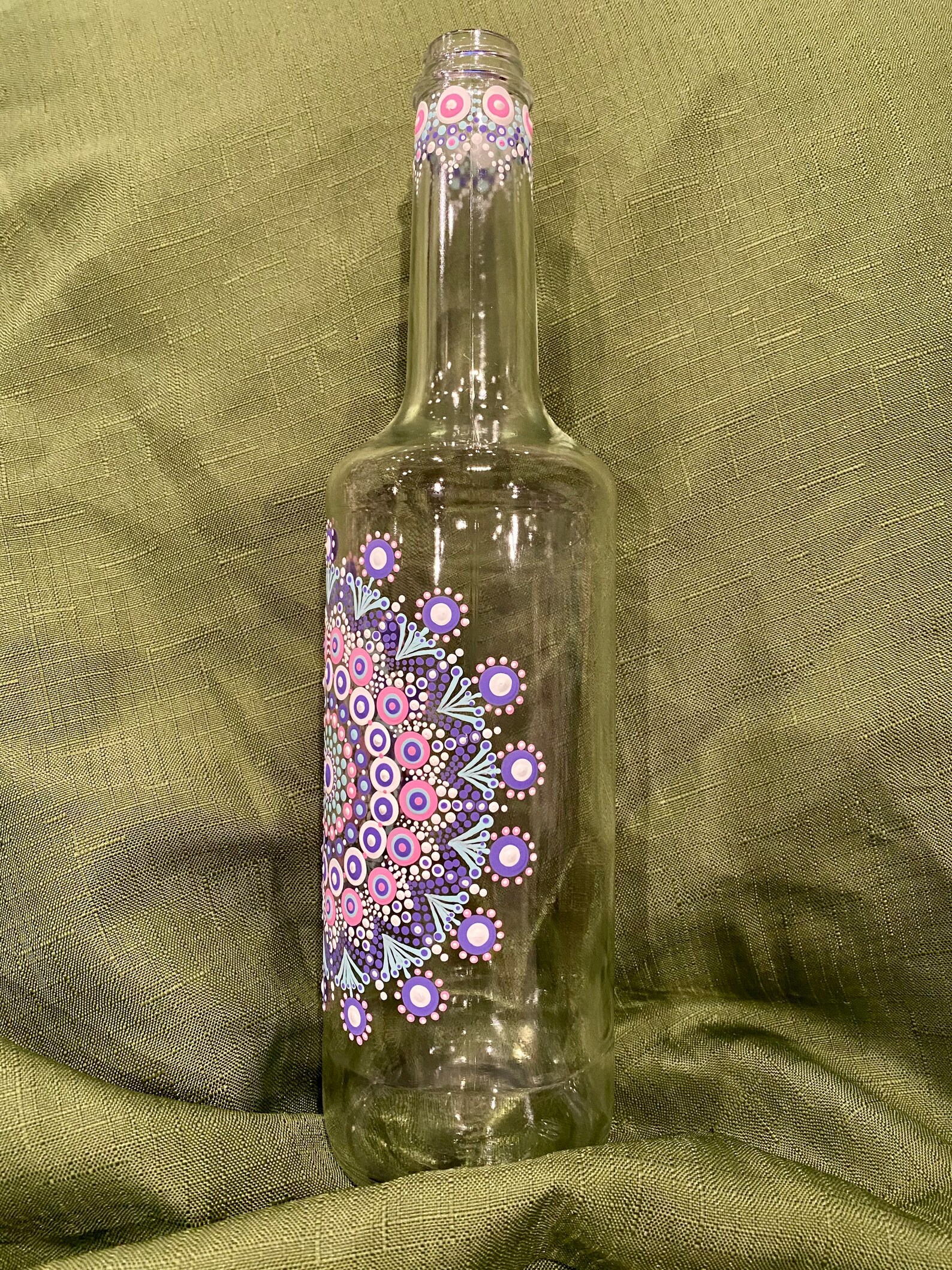 Mandala Spring Flowers Bottle - Etsy