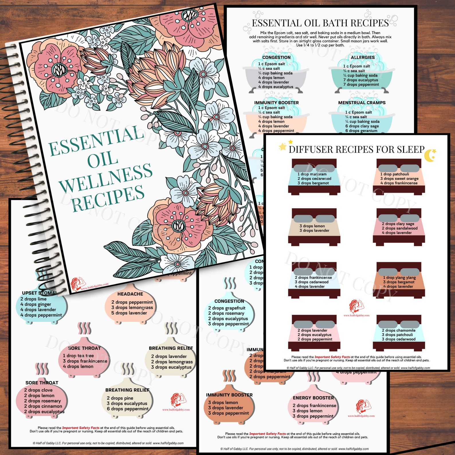 Essential Oil Wellness Recipes Diffuser Recipes EO - Etsy