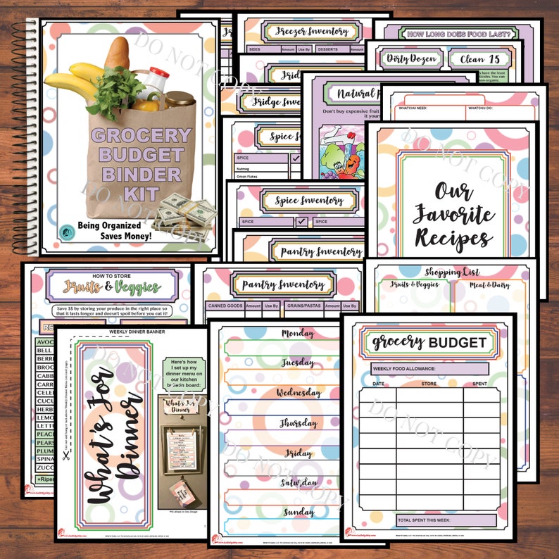 Grocery Budget Binder Kit CIRCLES Design Budget Kit Budget Printable ...