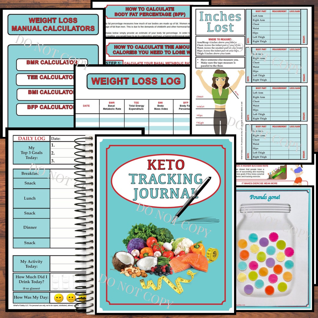 Keto Journal Macros Log 4-Week Keto Log Keto Diet Journal Measurement ...