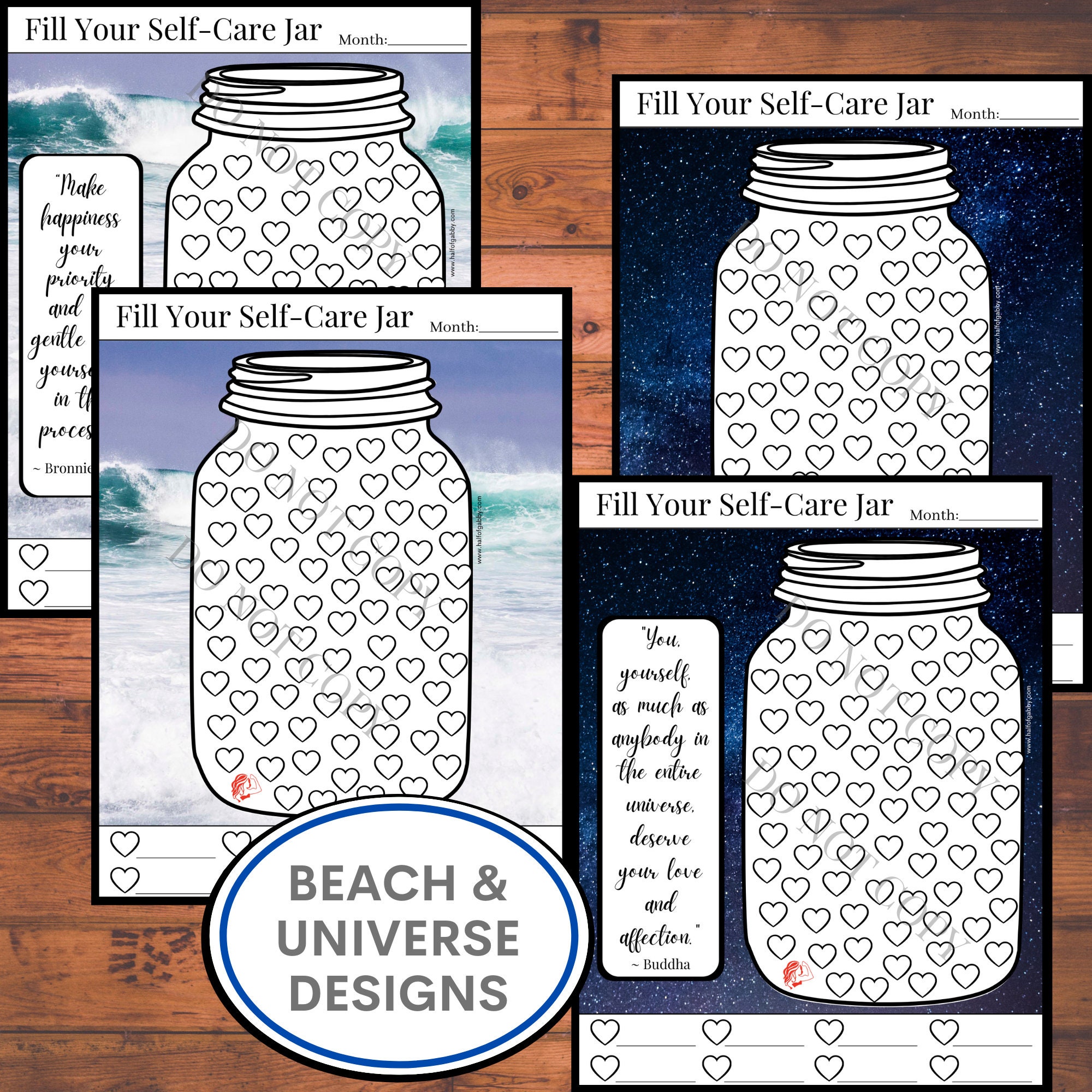 Self-care Jar Self-care Worksheets Self Care Printable Self-care ...