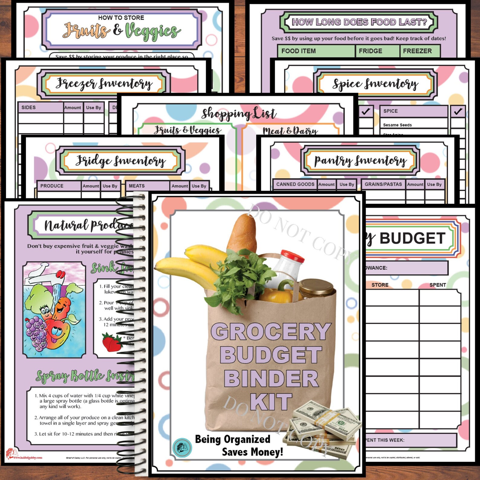 Grocery Budget Binder Kit CIRCLES Design Budget Kit Budget Printable ...