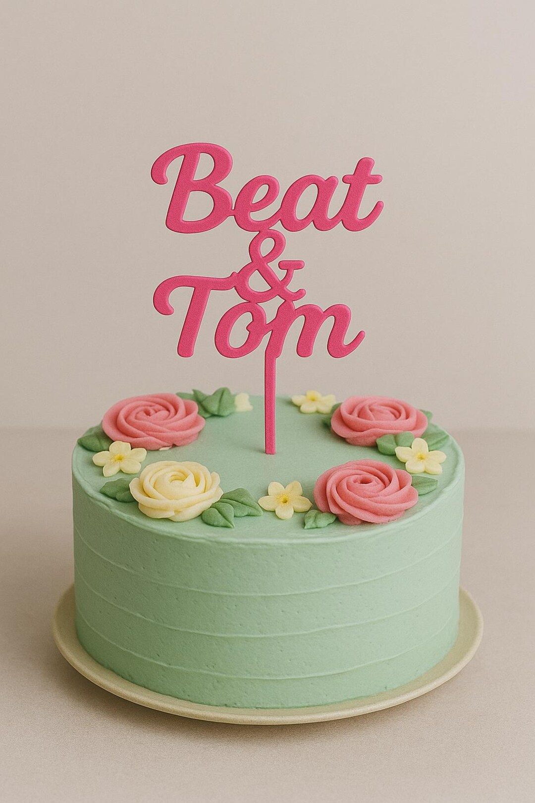 Caketopper Cake Topper Own Name for Cake on Cake Age Birthday Cake ...