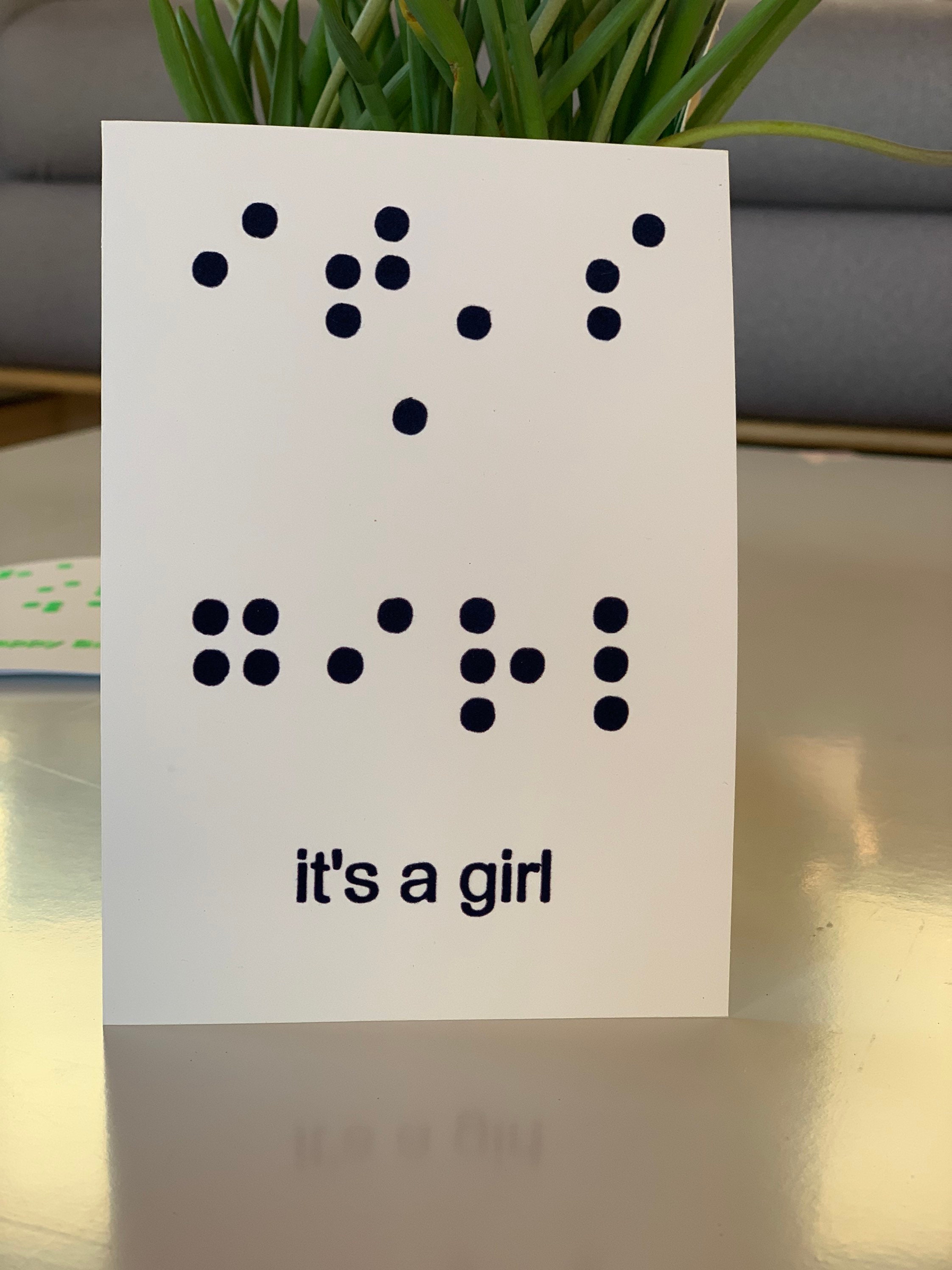 Handmade Greeting Cards in Braille. the Colors Can Be Changed, as Well ...