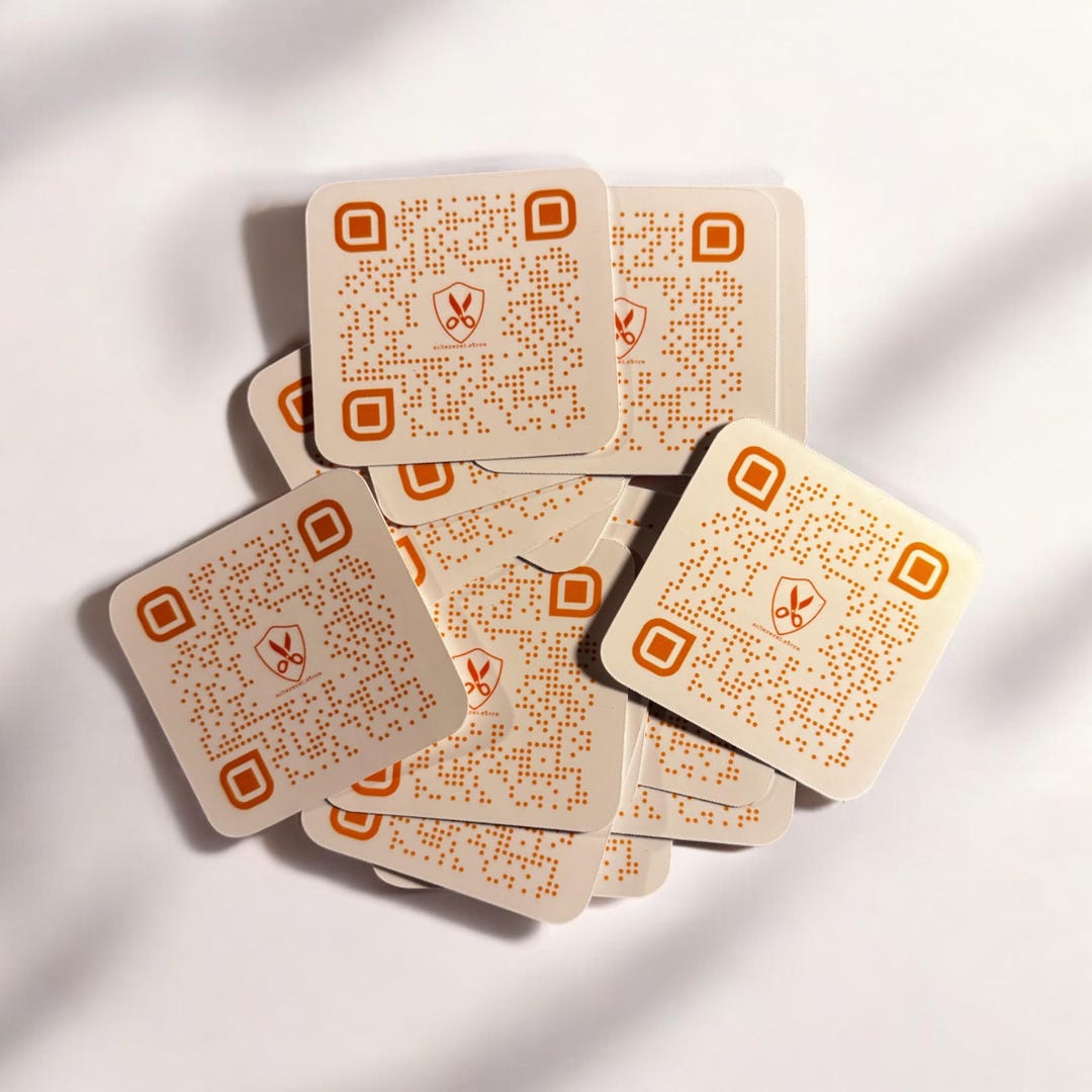 Personalized QR Code Sticker, Your Own Logo Stickers With QR Code ...