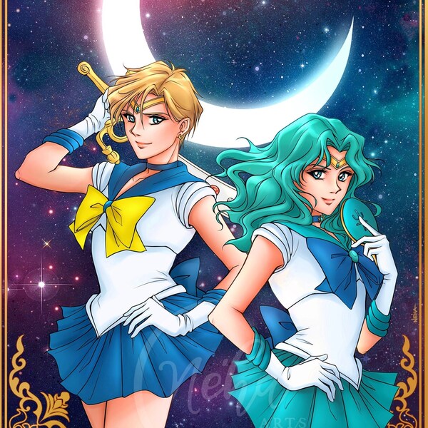 Sailor Moon Haruka And Michiru Etsy 2857