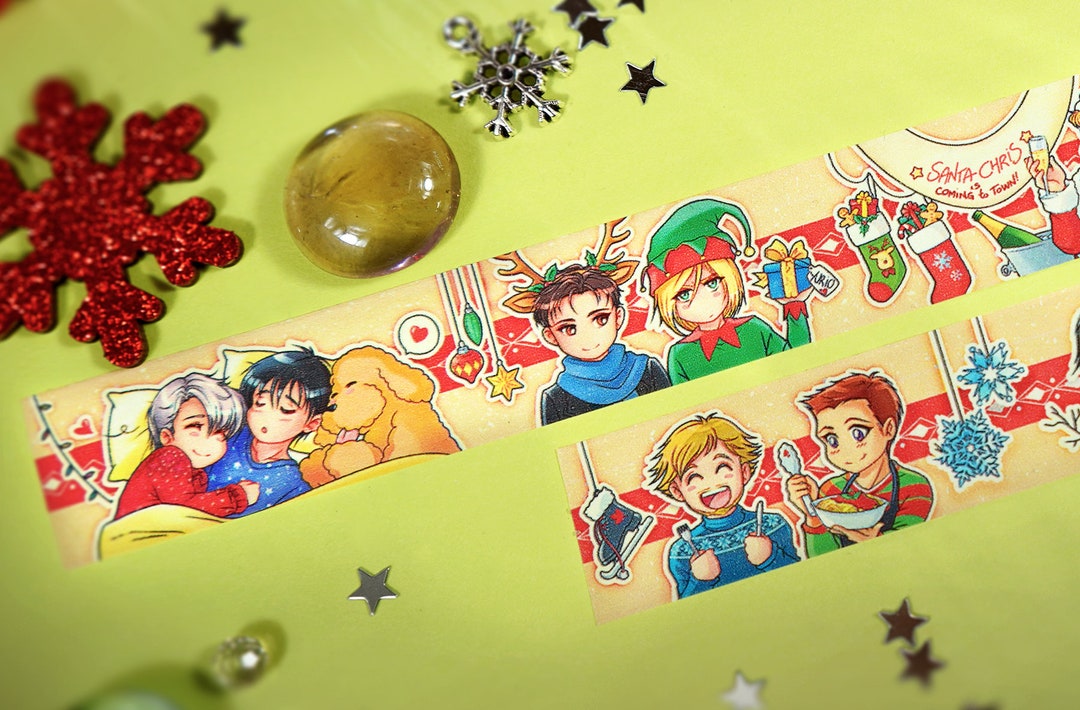 Yuuri on Ice Christmas Washi Tape 20 Mm X 5 M, Victor Nikiforov, Yuuri ...
