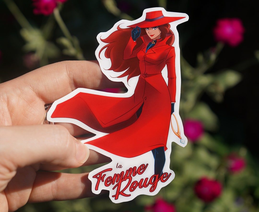 Carmen Sandiego Sticker - La Femme Rouge - Etsy