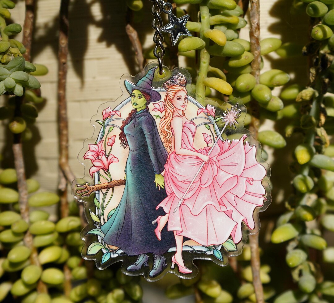 Wicked Elphaba and Glinda Keychain, Musical, Broadway, Shiz, Witches ...