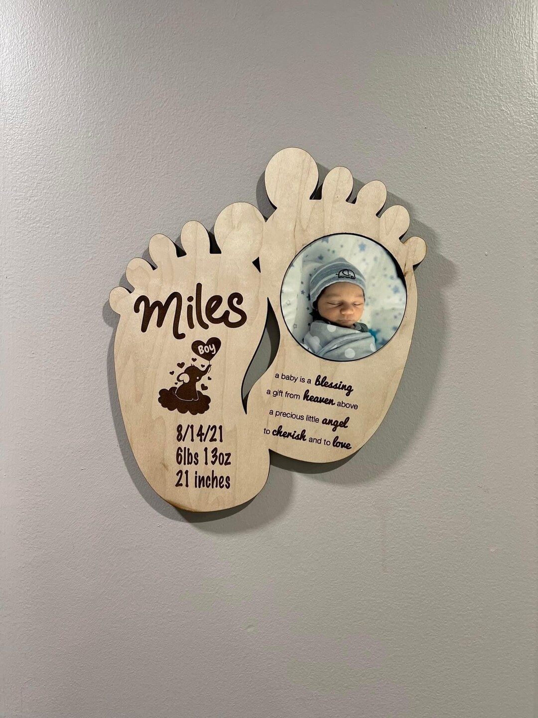 Glowforge File, Baby Feet Photo Frame SVG FILE ONLY - Etsy