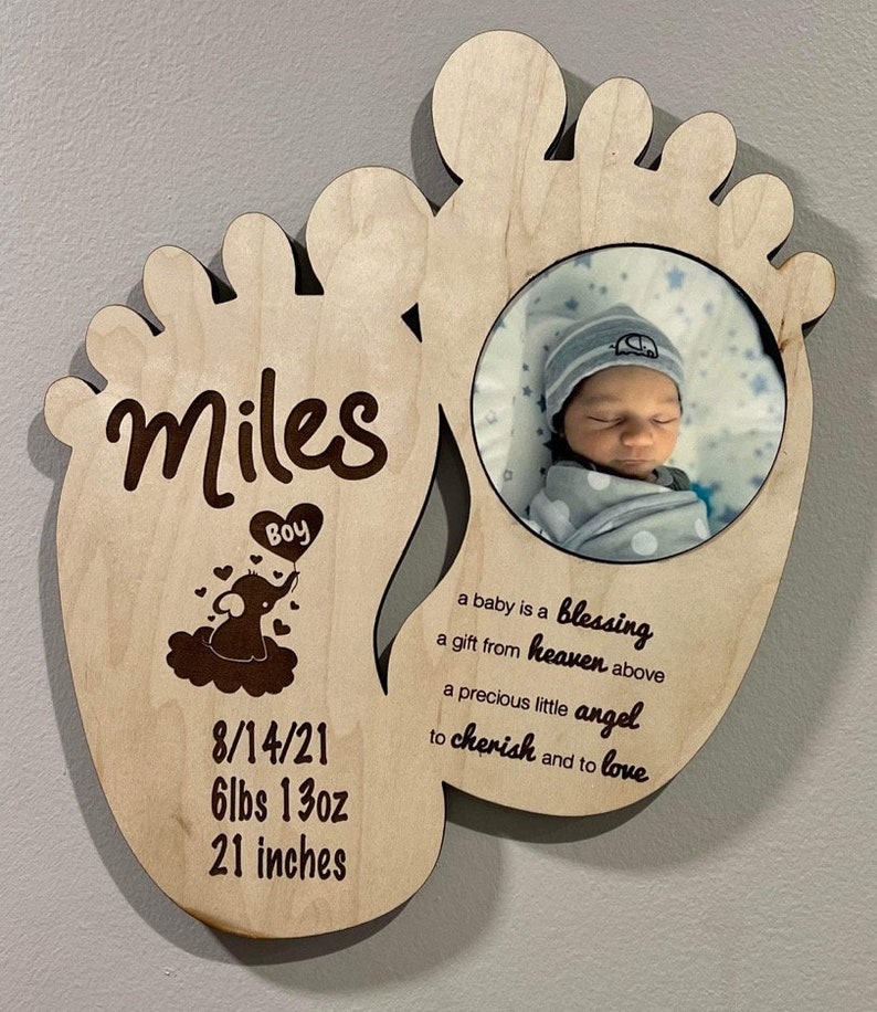 Glowforge File, Baby Feet Photo Frame SVG FILE ONLY - Etsy