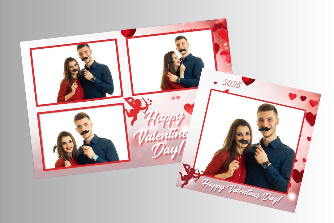 Valentine Photo Booth Overlay, LUMABOOTH Matching 4x6 Overlay Png ...