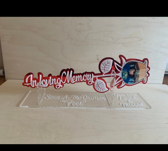 In Loving Memory Rose With Stand - Etsy