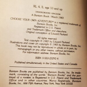 Choose Your Own Adventure Bantam Books, 1980's Some First Editions - Etsy