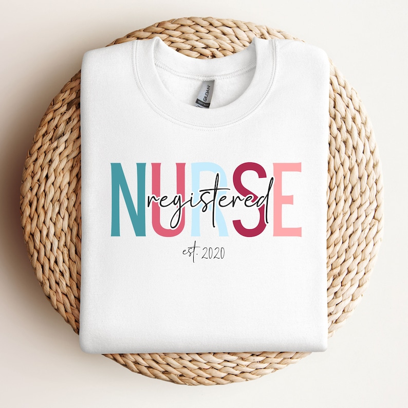 Personalized Nurse Sweatshirt, Cute Nurse Sweatshirt, Nurse Sweatshirt ...