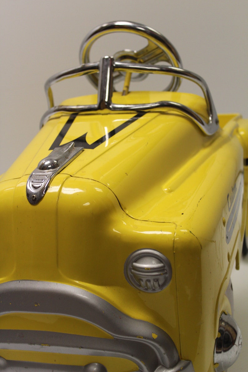 Vintage Style Custom Metal Yellow Pedal Car - Etsy