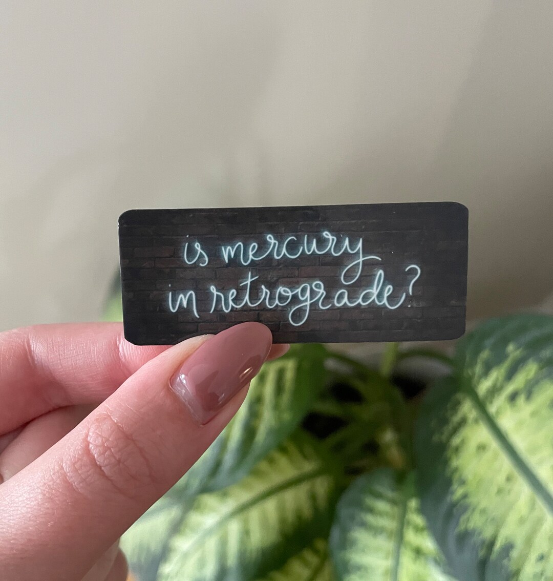 Neon Sign Mercury Retrograde Laptop/planner Sticker Glossy Vinyl Die ...