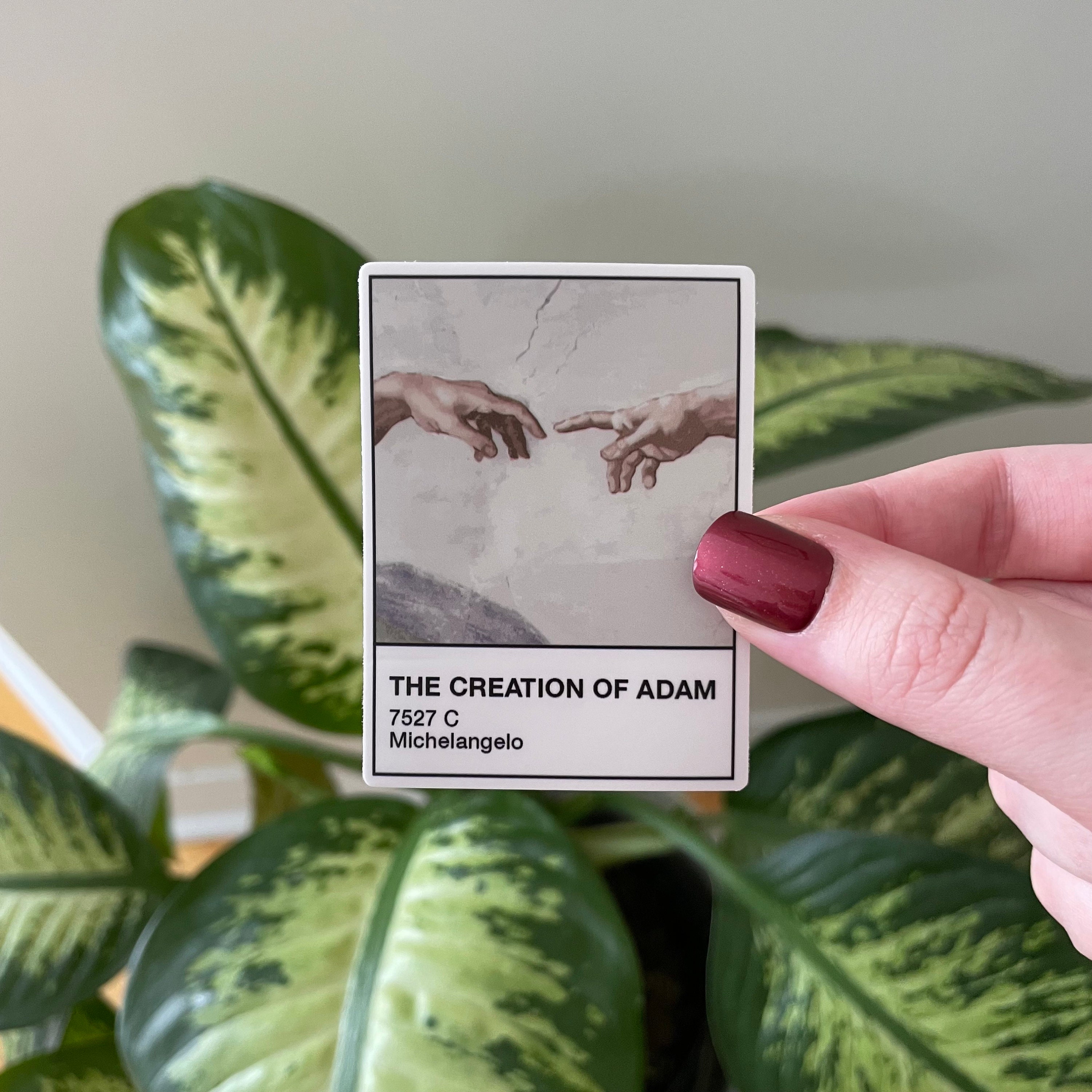 Michelangelo Creation of Adam Planner/laptop Sticker Matte - Etsy