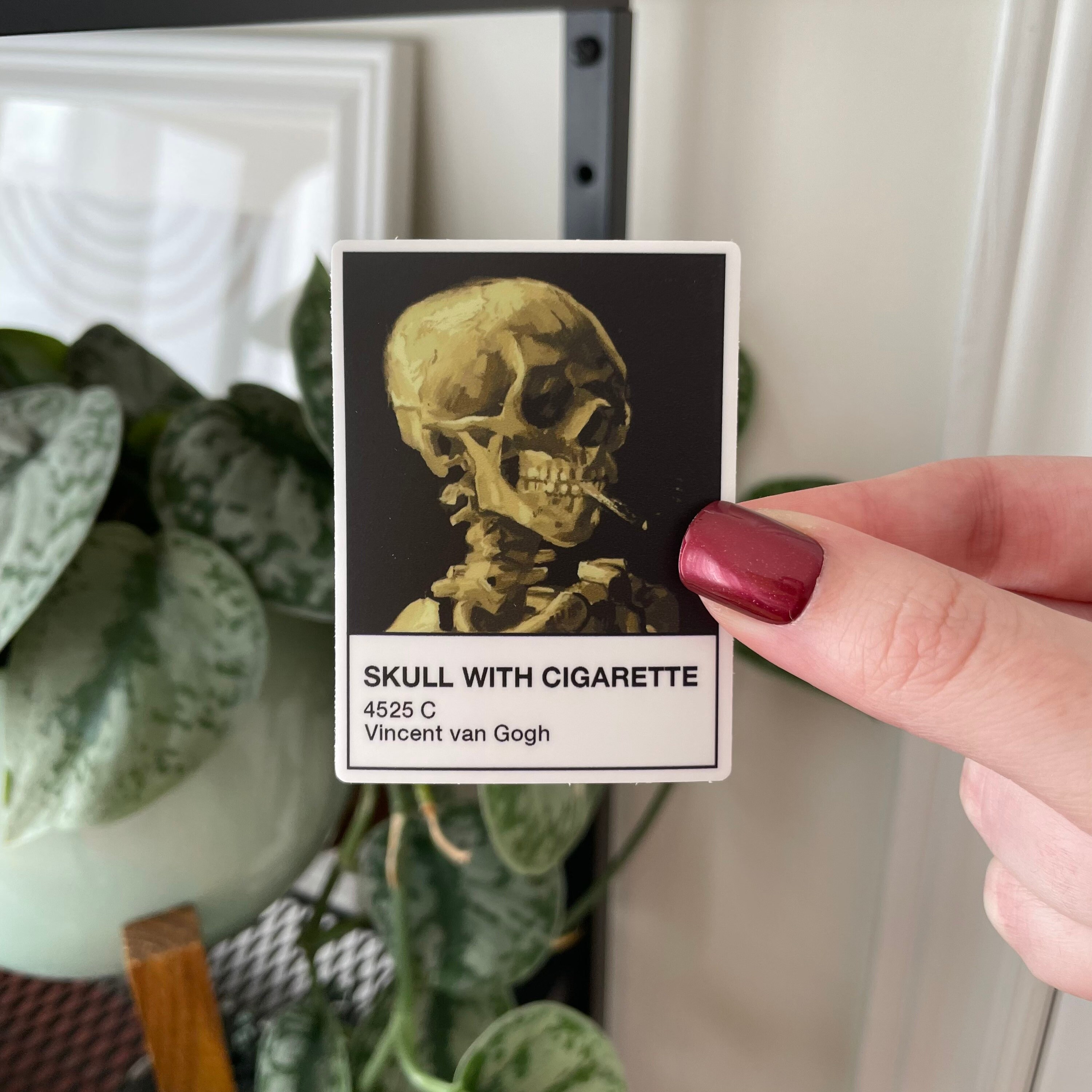 Van Gogh Skull With Cigarette Planner/laptop Sticker Matte - Etsy Canada